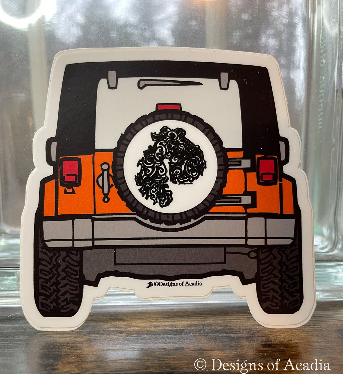 Sticker - Jeep MDI Tribal - Orange – Designs of Acadia Tribal